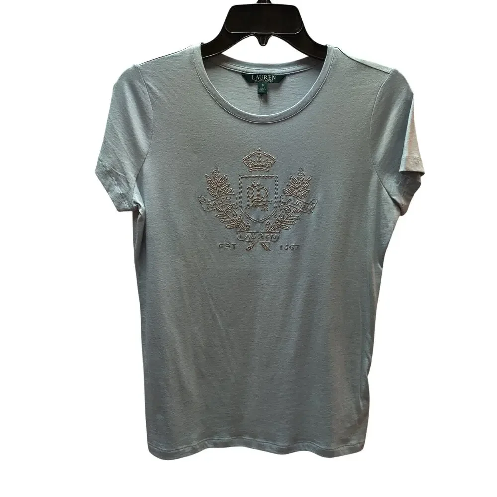 Lauren Ralph Lauren | Tops | Lauren Ralph Lauren Light Blue Beaded ...